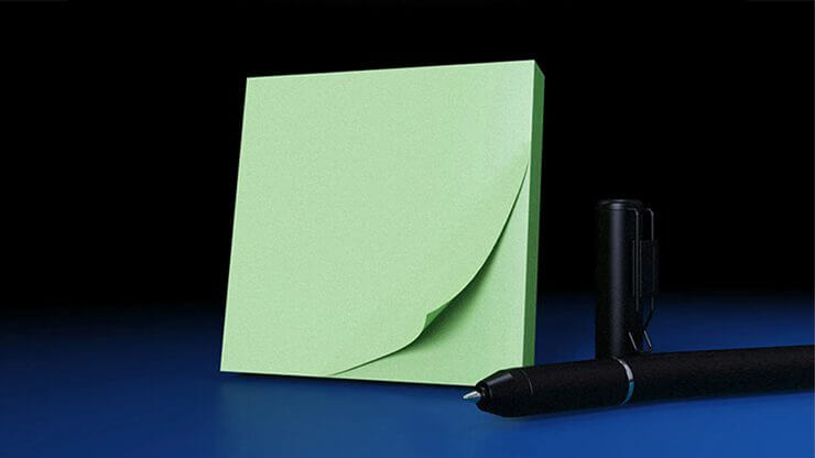 The Iarvel Magic Post-It Pad (Green) by Iarvel Magic - usa magic shop